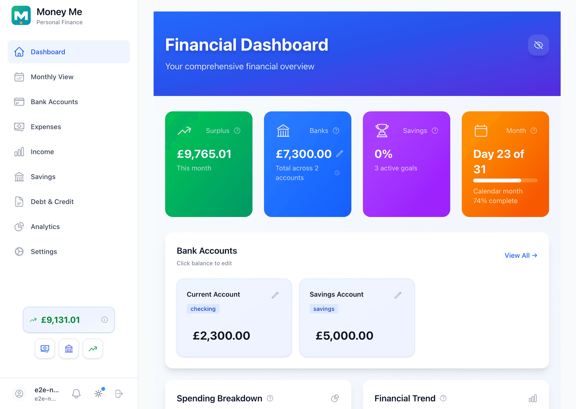 Money Me - Personal Financial Management